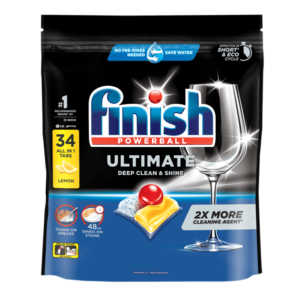 Finish® Quantum Ultimate Pro Dishwasher Tablets 34 Lemon Sparkle ...